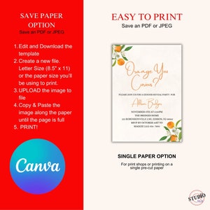 Orange You Curious Gender Reveal Party Invitation What Will the Little ...