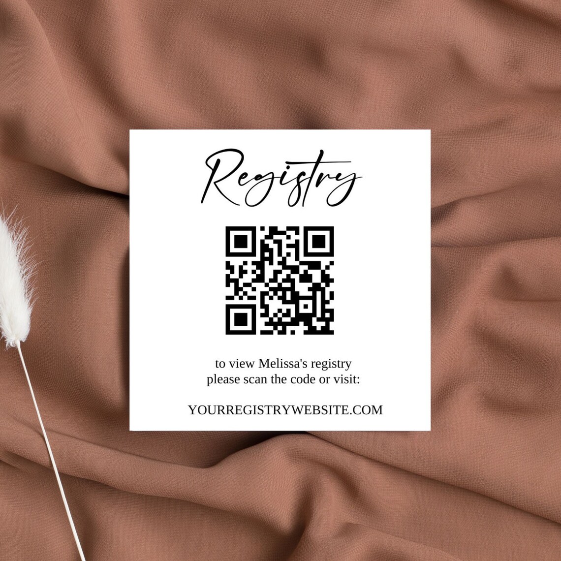 Baby Shower Registry Card With QR Code, Gifts for Baby Card, Scan QR ...