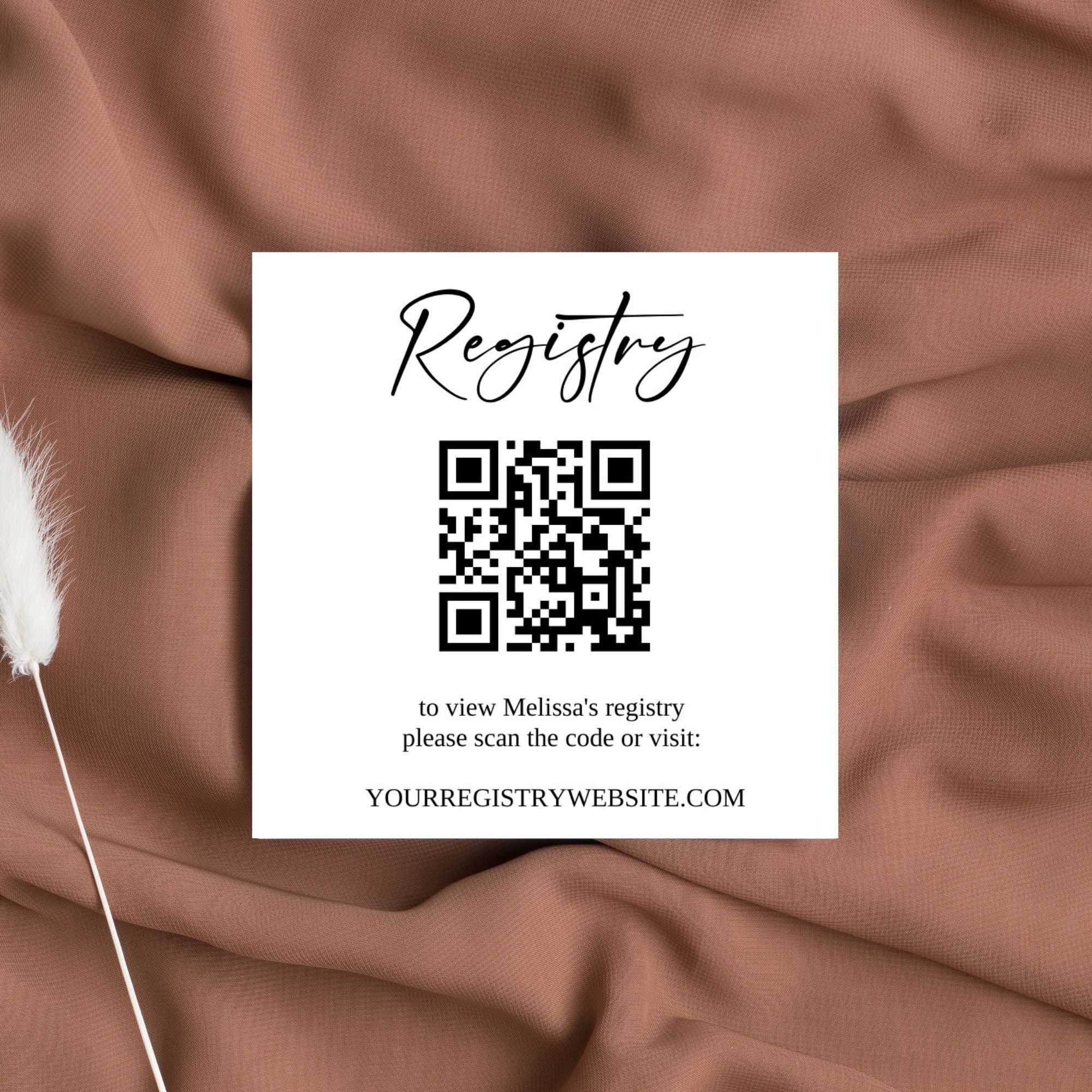 Baby Shower Registry Card With QR Code, Gifts for Baby Card, Scan QR ...