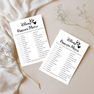 Parents Match Baby Shower Game Match the Parents to Your Favorite ...