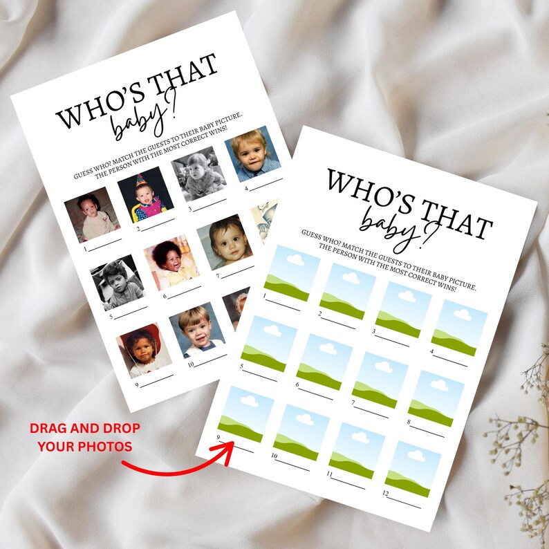 Who's That Baby Game, Baby Shower Games, Guess Who, Baby Shower Photo ...