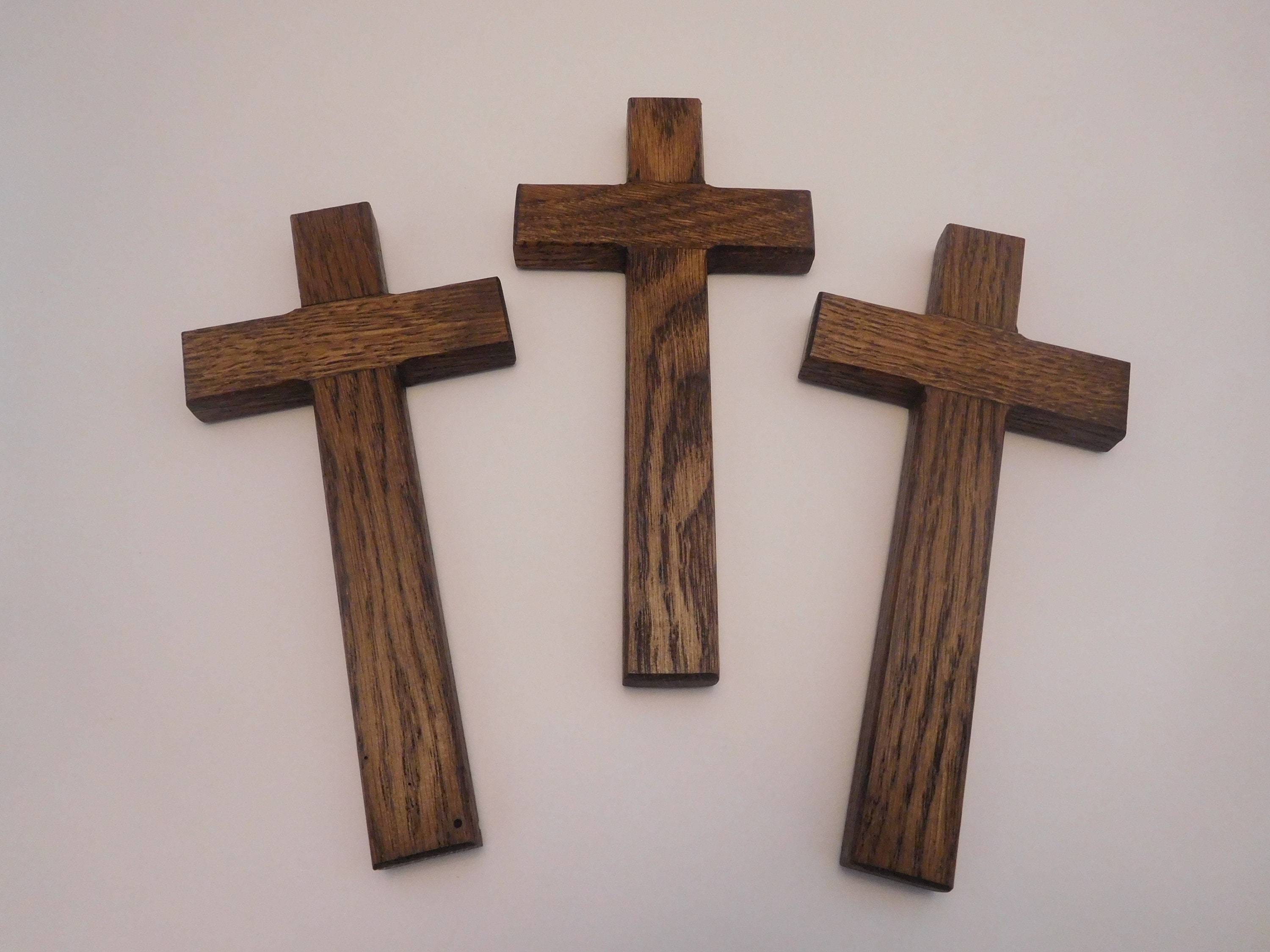 20cm Wooden Cross Oak Cross Solid Oak Wall Cross - Etsy UK