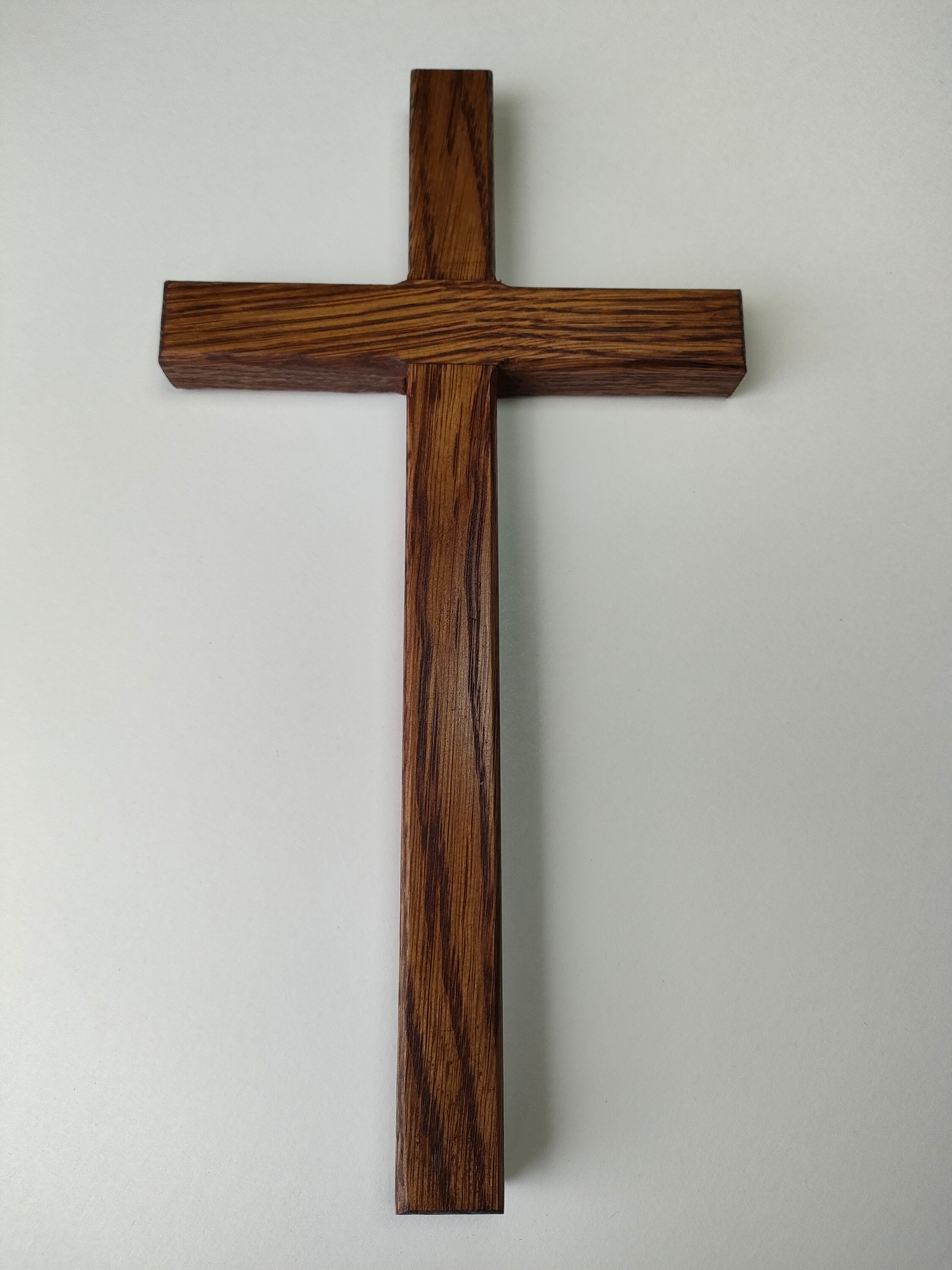 30cm Wooden Cross Solid Oak Cross Wall Cross Memorial Cross Handmade ...