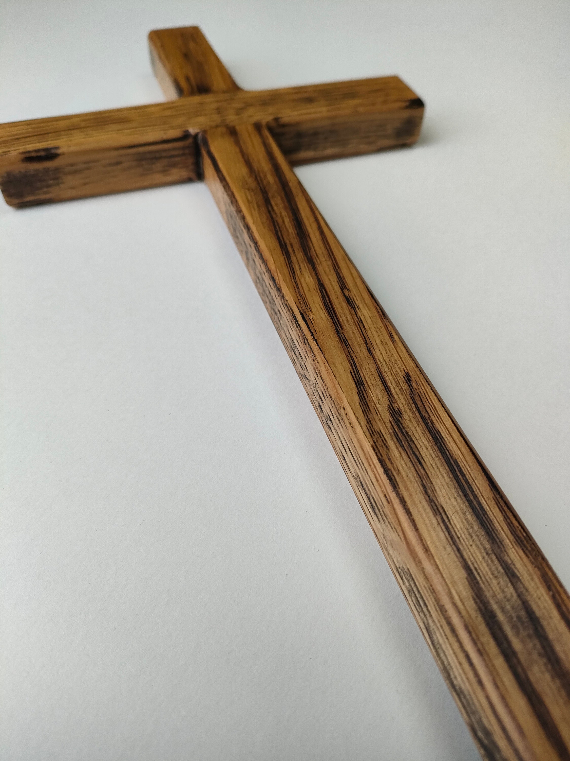 30cm Wooden Cross Solid Oak Cross Wall Cross Memorial Cross Handmade ...