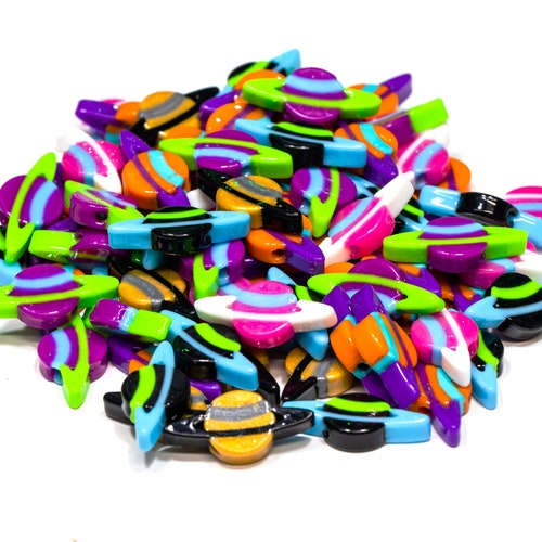 Peace Sign Kandi Beads Choose From Blue Black Red Gold - Etsy