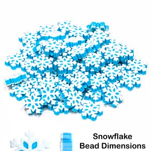 Snowflake Kandi Beads | Glossy Plastic Rave Charms - Etsy
