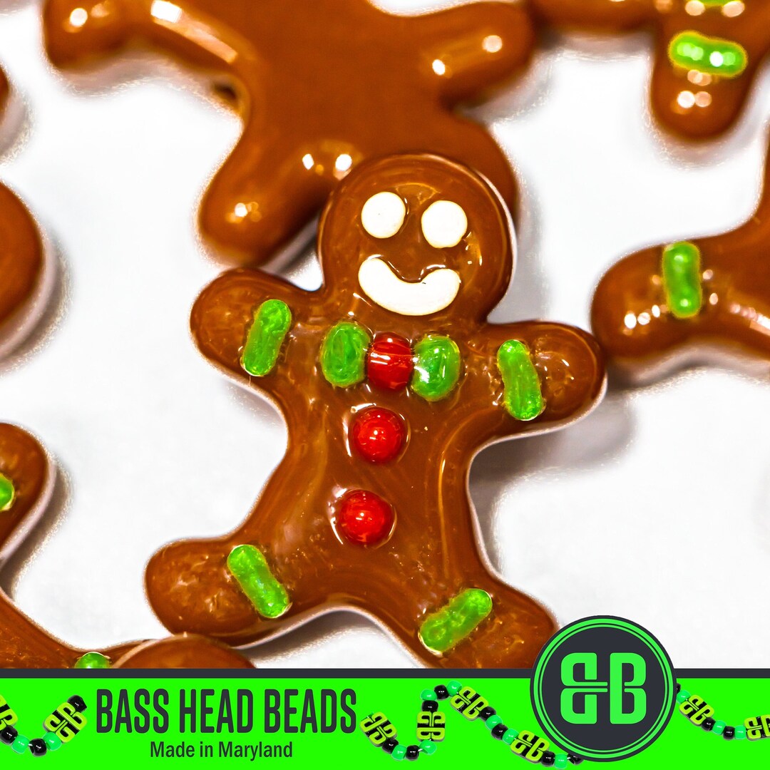 Gingerbread Man Kandi Beads Packs of 5, 10, 20, 30, or 50 Beads. 3D ...