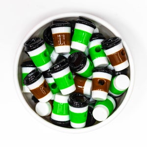 Coffee Cup Kandi Beads | Packs of 4, 12, 24, or 36 Beads. Music ...