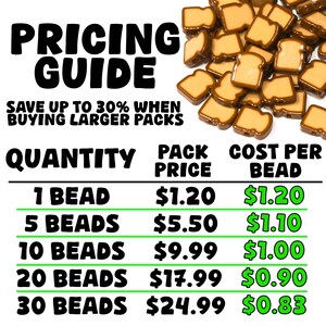 Toast/bread Kandi Beads | Packs of 5, 10, 20, or 30 Beads. EDM Music ...