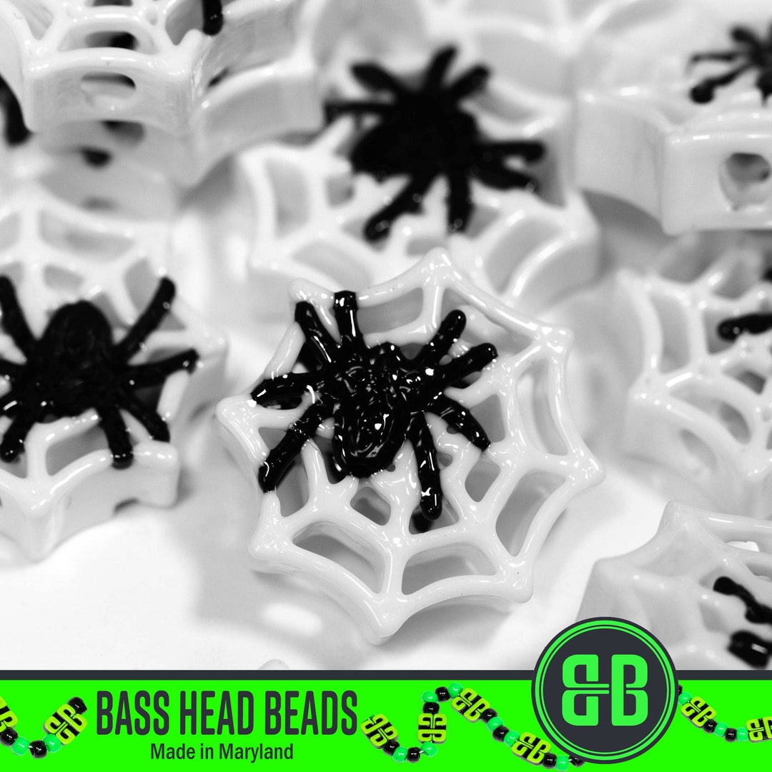 Spider Kandi Beads for Spooky Halloween Kandi Packs of 5, 10, 20, 30 ...