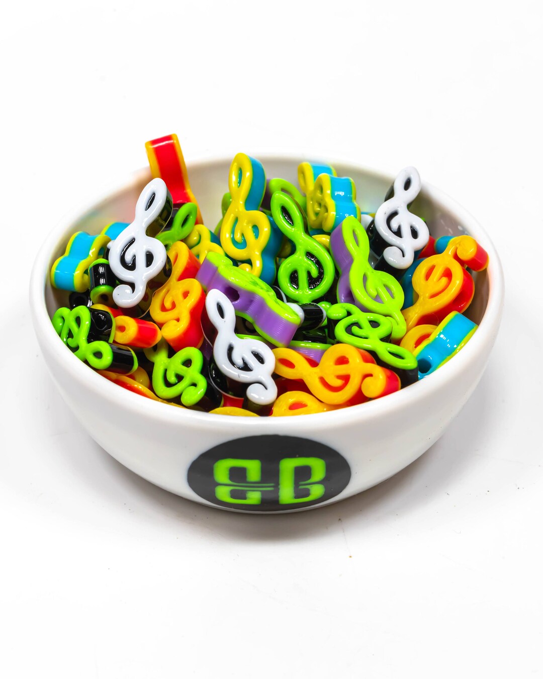 Treble Clef Kandi Beads Packs of 5, 10, 20, or 30 Beads. 3D Printed ...