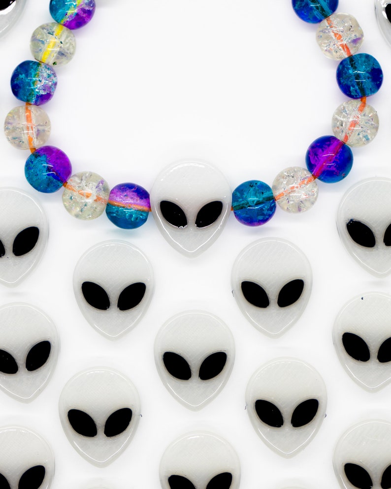 Alien Kandi Beads Glow in the Dark/uv Reactive Packs of 10 - Etsy