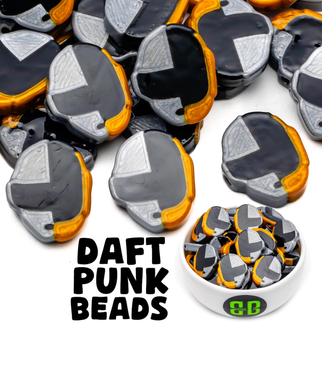 Daft Punk Kandi Beads | Packs of 5, 10, 20, or 30 Beads. Music Festival ...