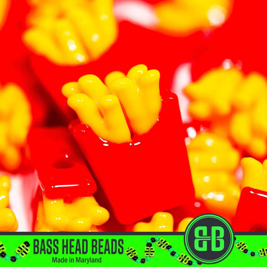 French Fry Kandi Beads Packs of 10, 20, 30, or 50 Beads. 3D Printed ...