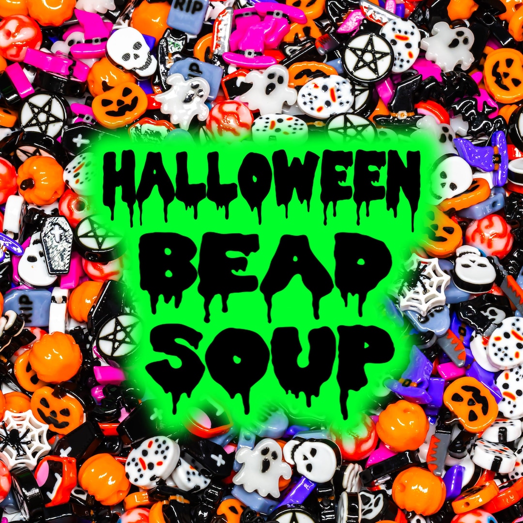 Spooky Bead Soup! Mixed Halloween Kandi Beads by Weight. Grab Bag of ...