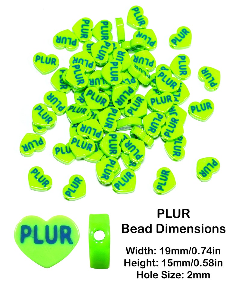 PLUR Kandi Beads Choose From Pink Black Green Blue - Etsy