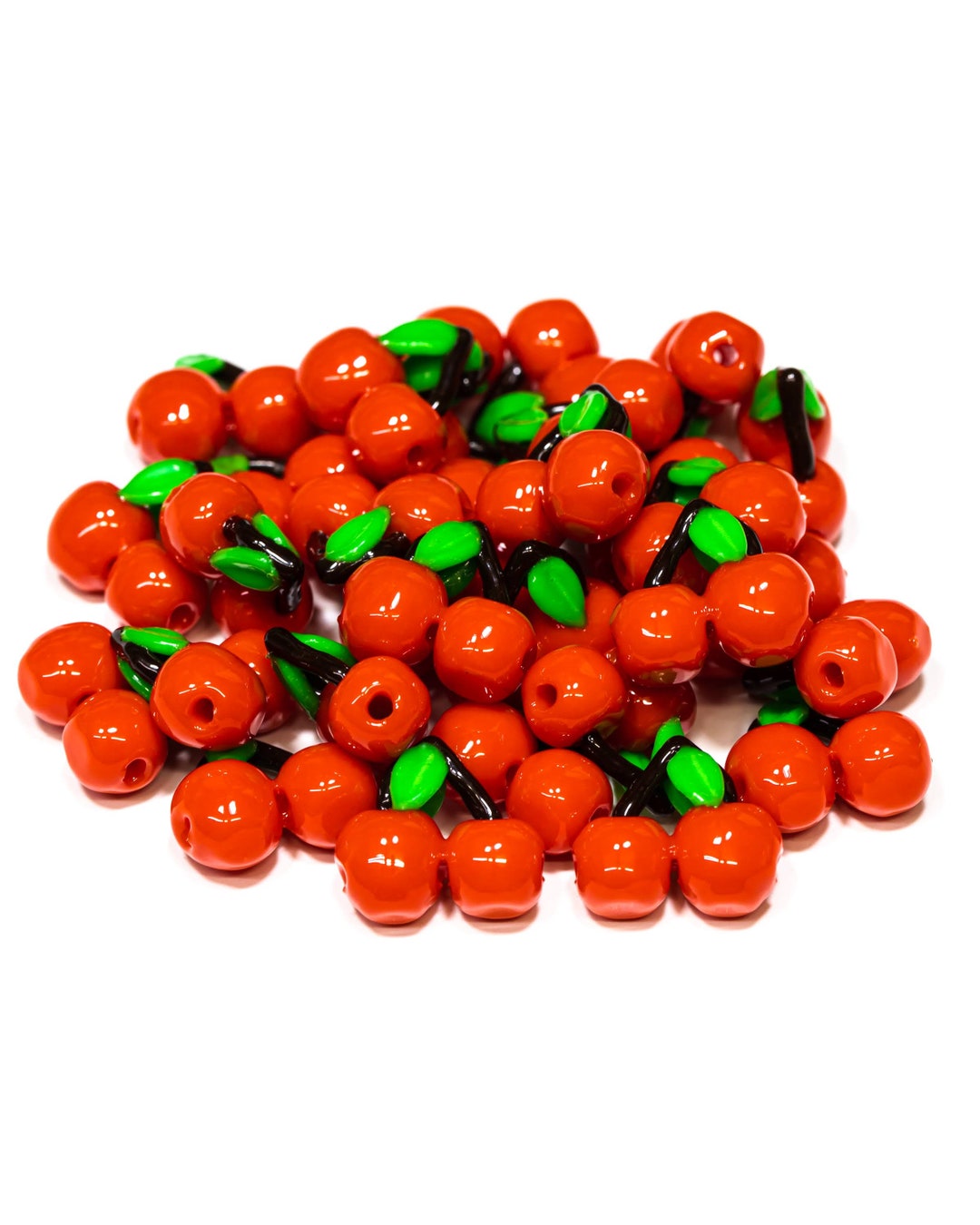 Cherry Kandi Beads Packs of 10, 20, 30, or 50 Beads. 3D Printed Music ...