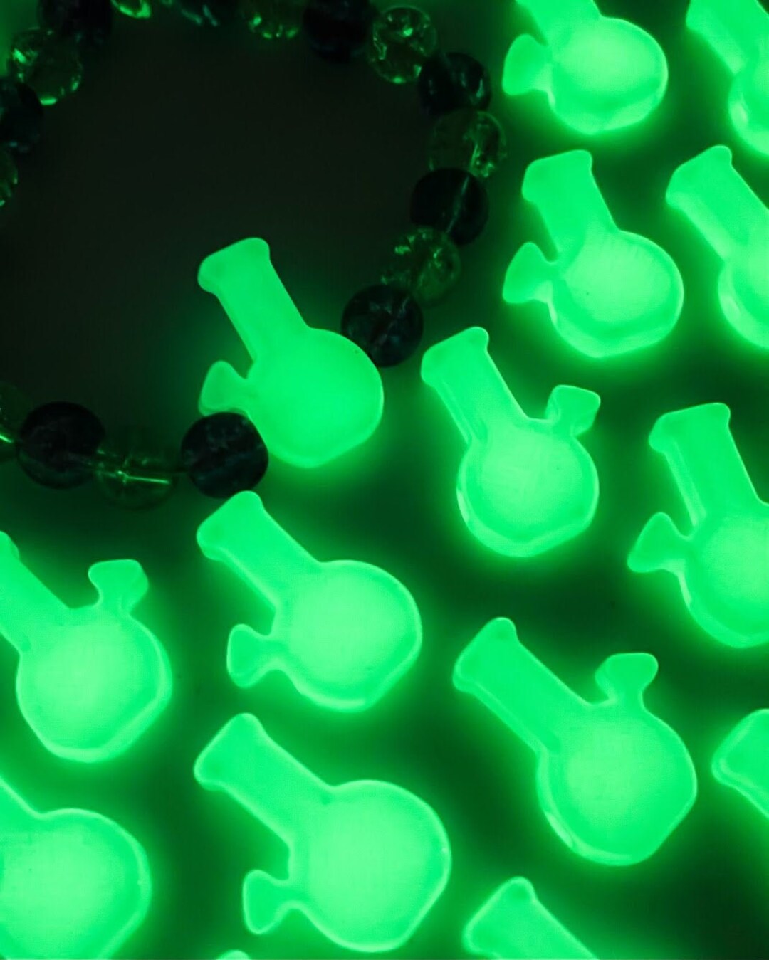 Bong Kandi Beads Glow in the Dark/uv Reactive Packs of 10, 20, 30, or ...