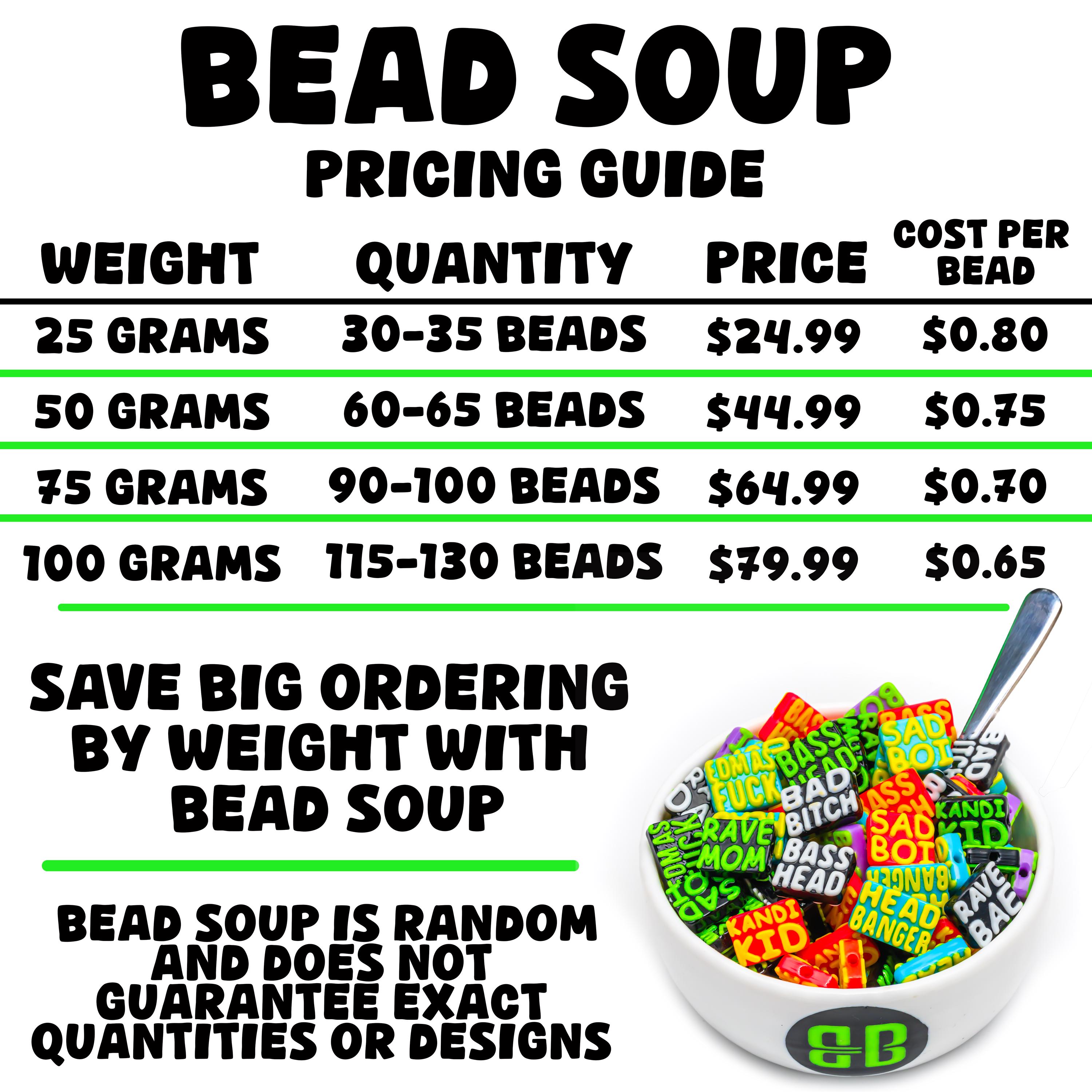 Catchphrase Bead Soup! Mix of Breakfast Kandi Beads by Weight. Grab Bag ...