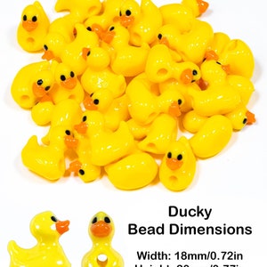 Rubber Ducky Kandi Beads | Packs of 4, 12, 24, or 36 Beads. Music ...