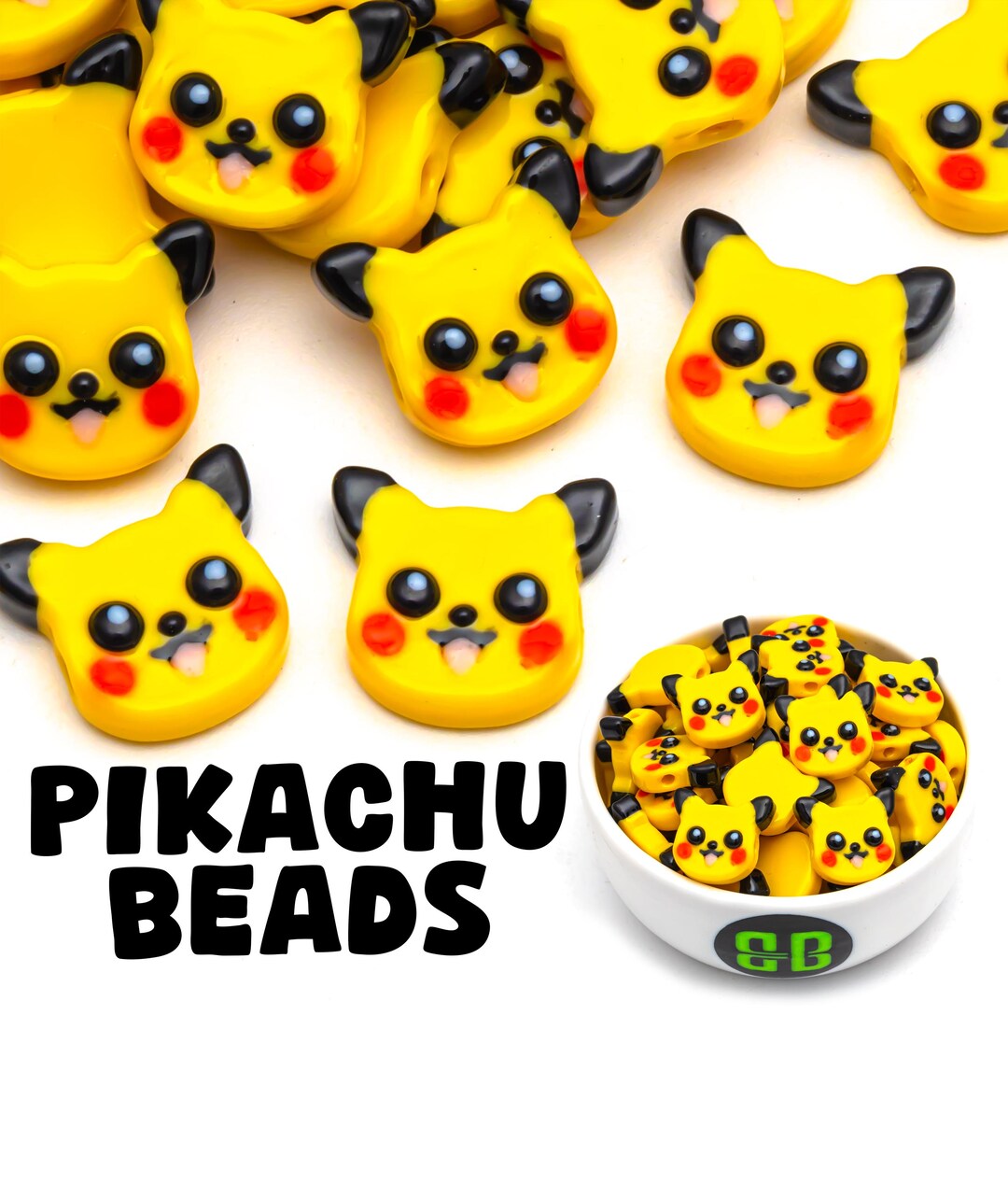 Electric Mouse Kandi Beads | Packs of 5, 10, 20, or 30 Beads. Music ...