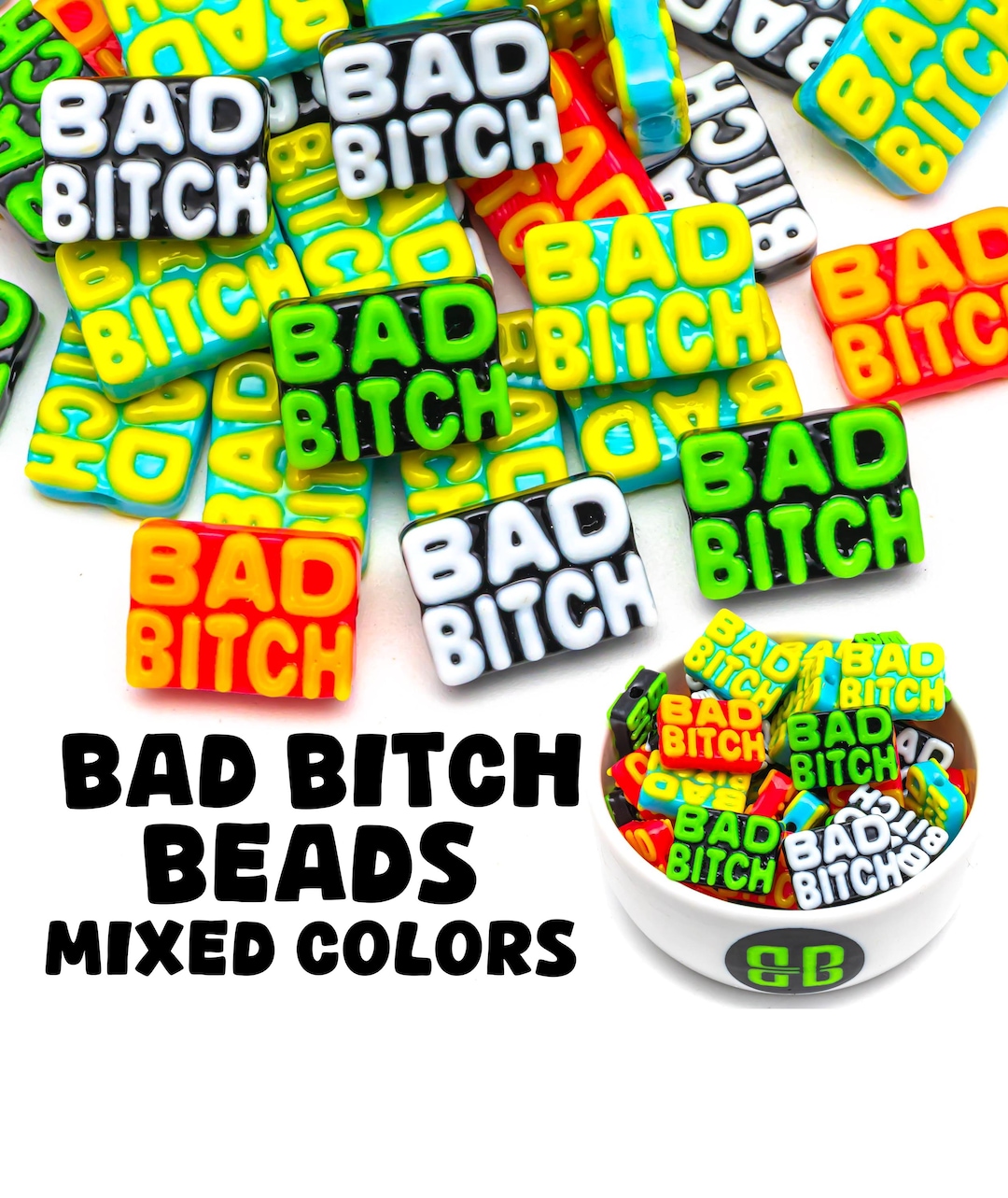 Bad B*tch Kandi Beads | Rave DIY Charms - Etsy