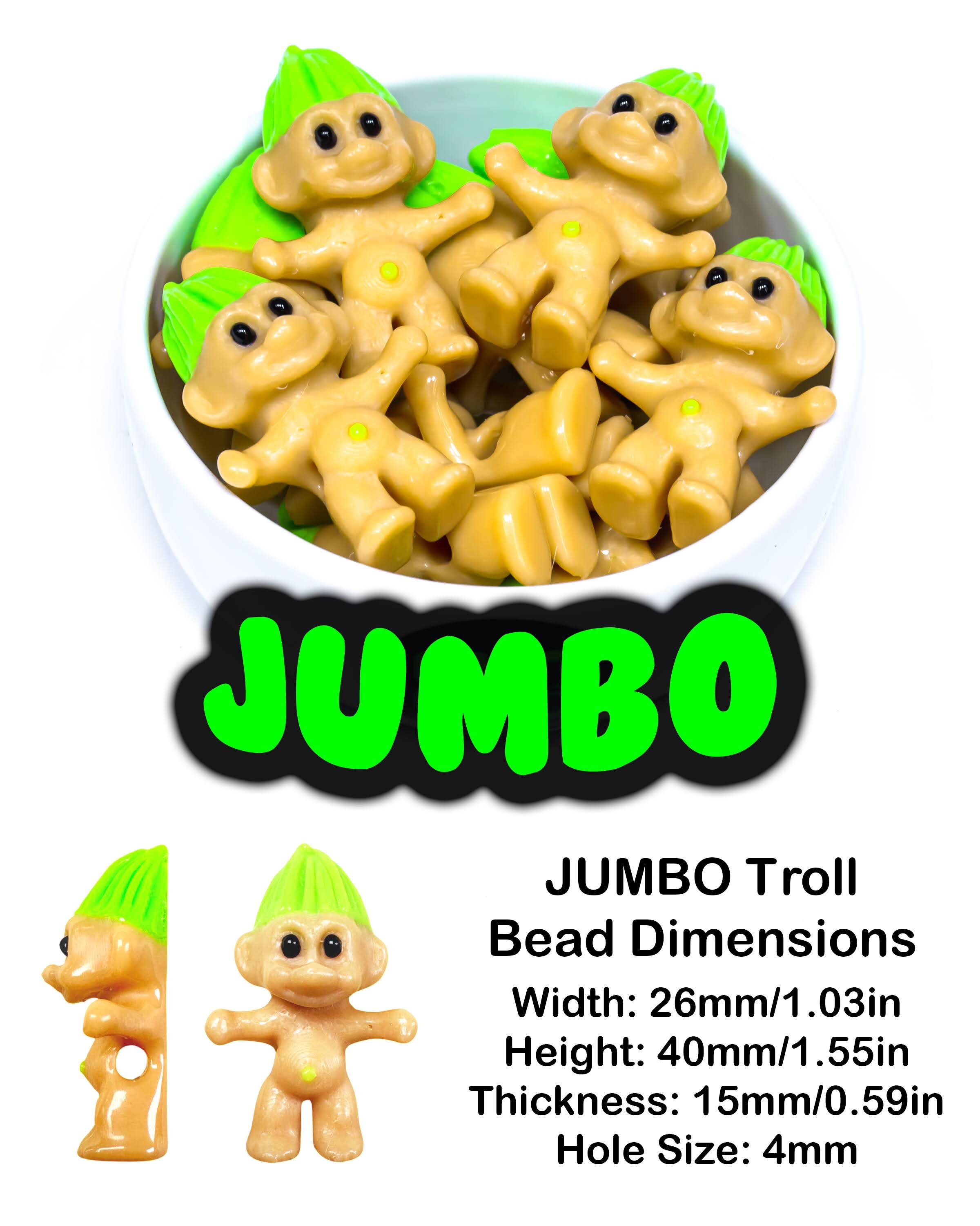 Jumbo Troll Doll Beads | Music Festival Rave Charms - Etsy