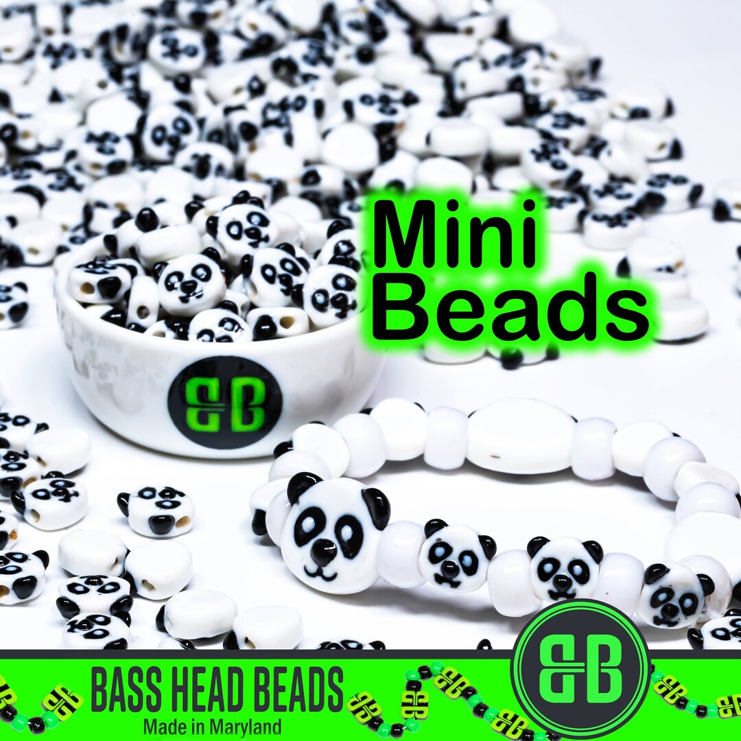 Mini Panda Kandi Beads | Glossy Plastic Rave Charms - Etsy