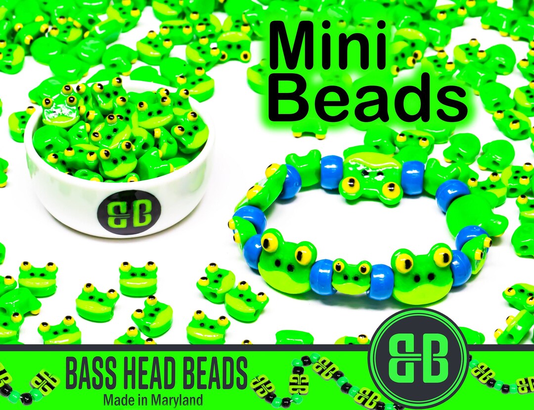 Mini Frog Kandi Beads | Packs of 5, 10, 20, or 30 Beads. Music Festival ...