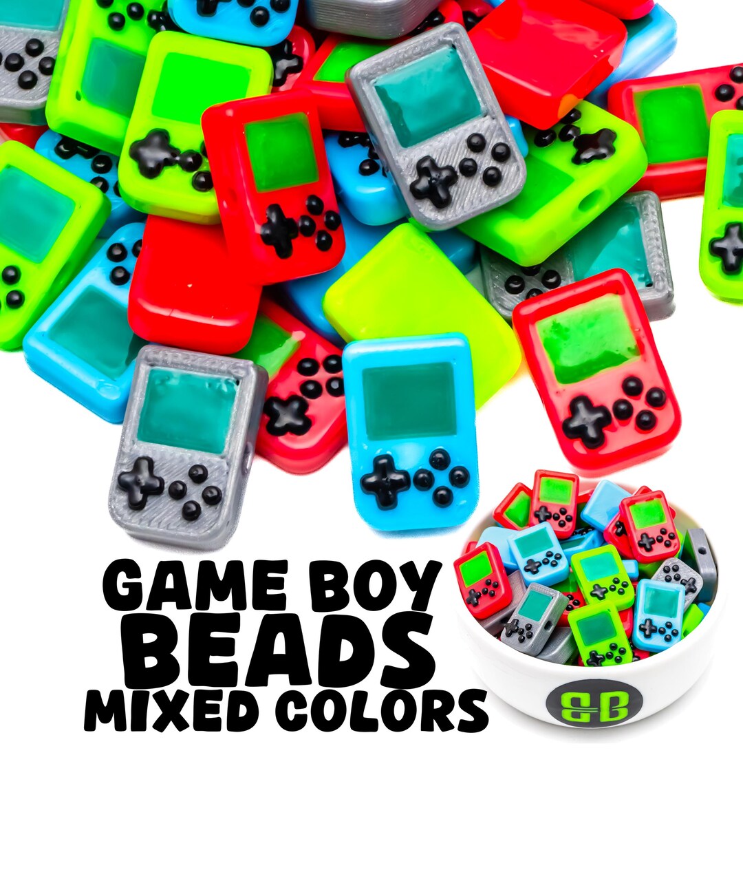 Gameboy Kandi Beads | Gamer Charms - Etsy