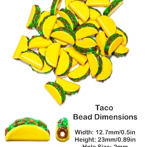 Fast Food Kandi Beads Choose From Pizza, Taco, Hamburger, Hot Dog ...