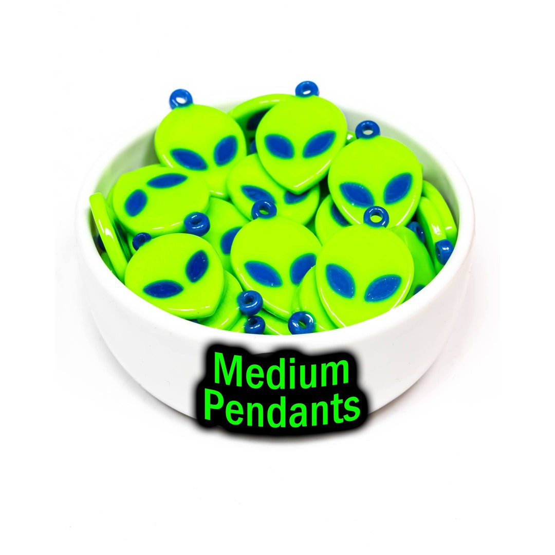 Medium Alien Pendants | Rave Jewelry Charms - Etsy