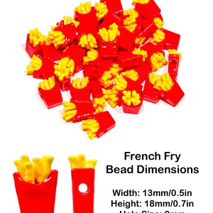 Fast Food Kandi Beads Choose From Pizza, Taco, Hamburger, Hot Dog ...