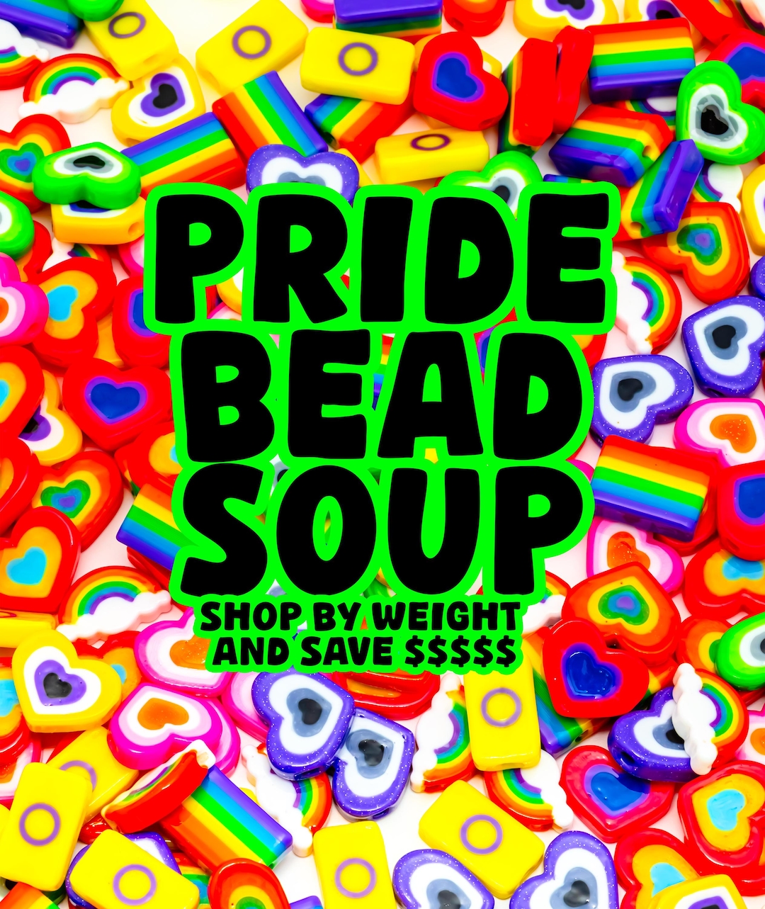 Pride Bead Soup! Mix of LGBTQ+ Pride Themed Kandi Beads by Weight - Etsy
