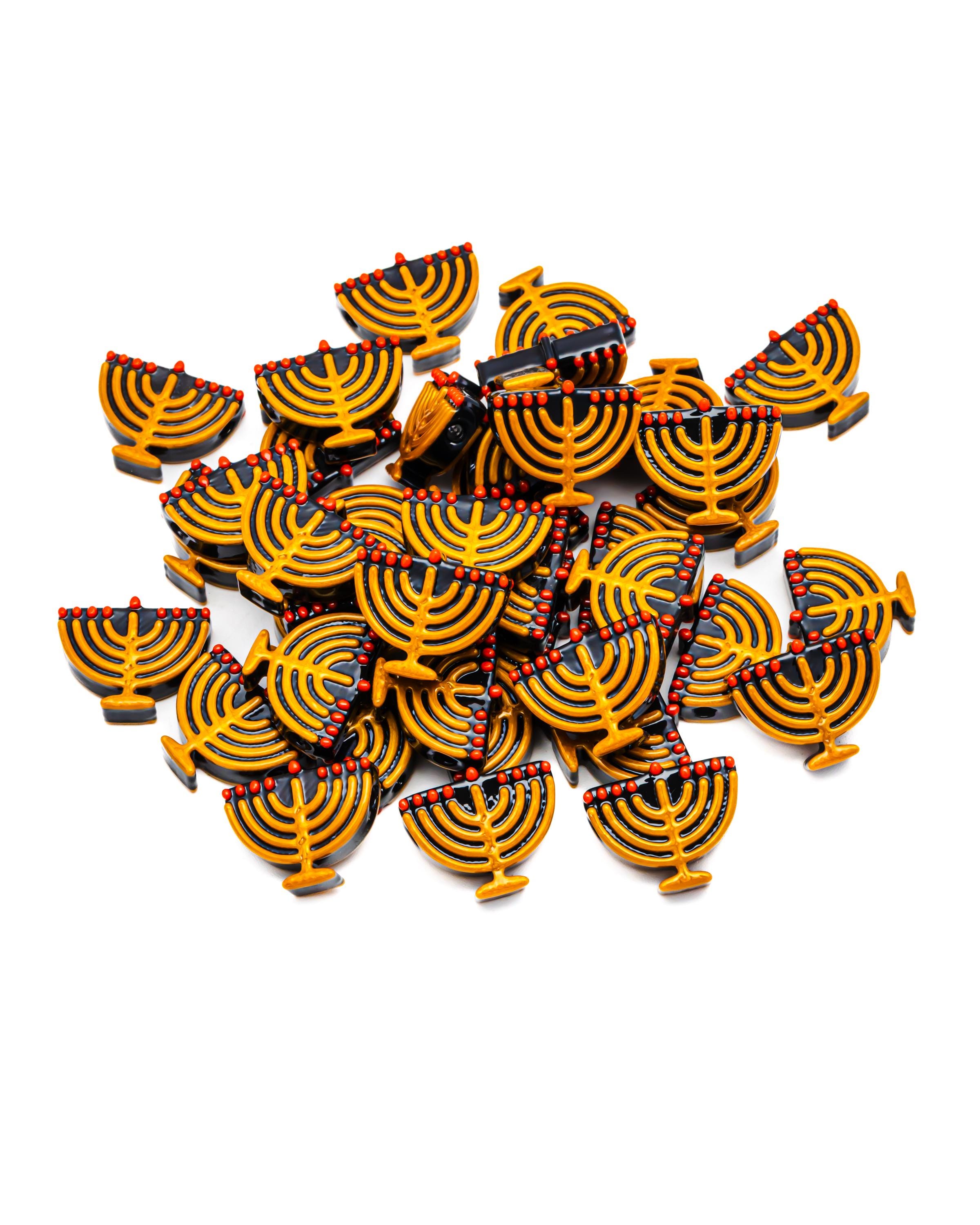 Menorah Kandi Beads | Glossy Plastic Rave Charms - Etsy