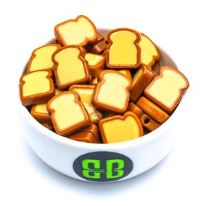 Toast/bread Kandi Beads | Packs of 5, 10, 20, or 30 Beads. 3D Printed ...
