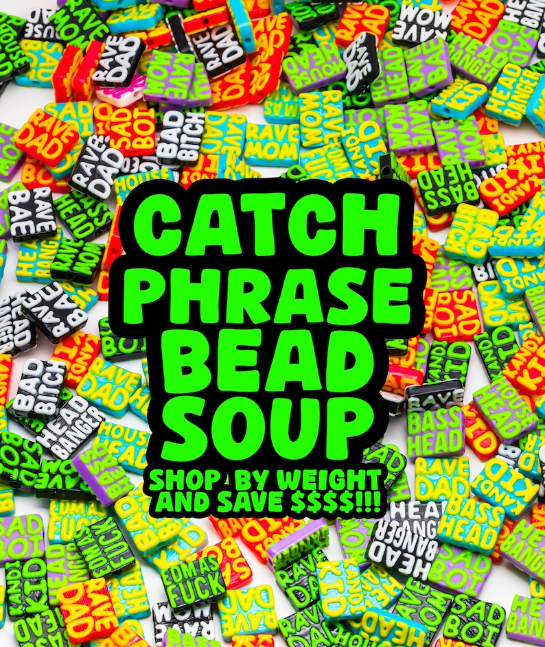Catchphrase Bead Soup! Mix of Breakfast Kandi Beads by Weight. Grab Bag ...