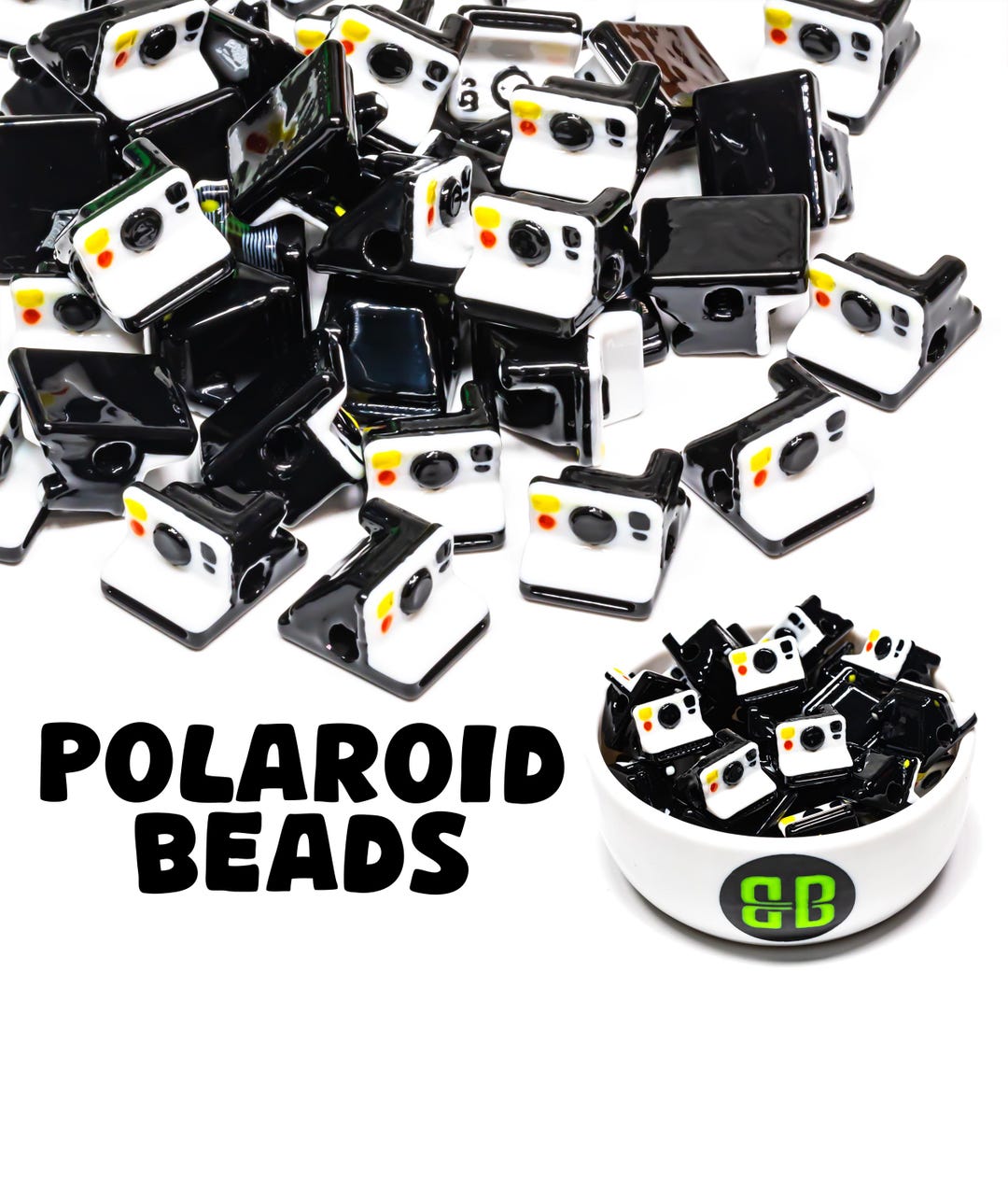 Polaroid Camera Inspired Kandi Beads | Packs of 2, 5, 10, or Shop by ...