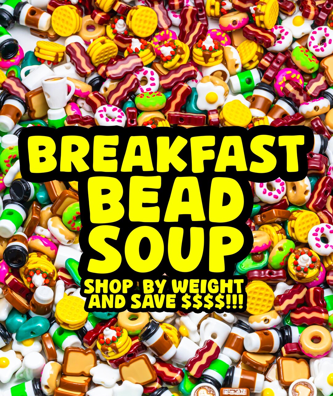 Breakfast Bead Soup! Mix of Breakfast Kandi Beads by Weight. - Etsy