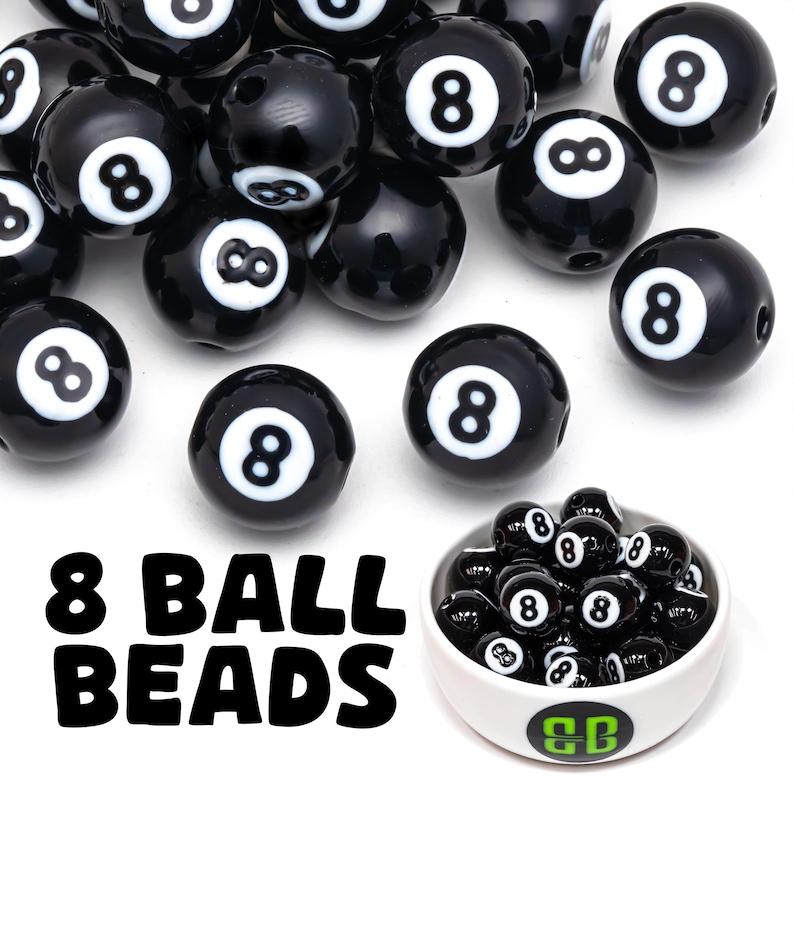 8 Ball Emoji Kandi Beads | Packs of 2, 5, 10, or Shop by Weight + Save ...