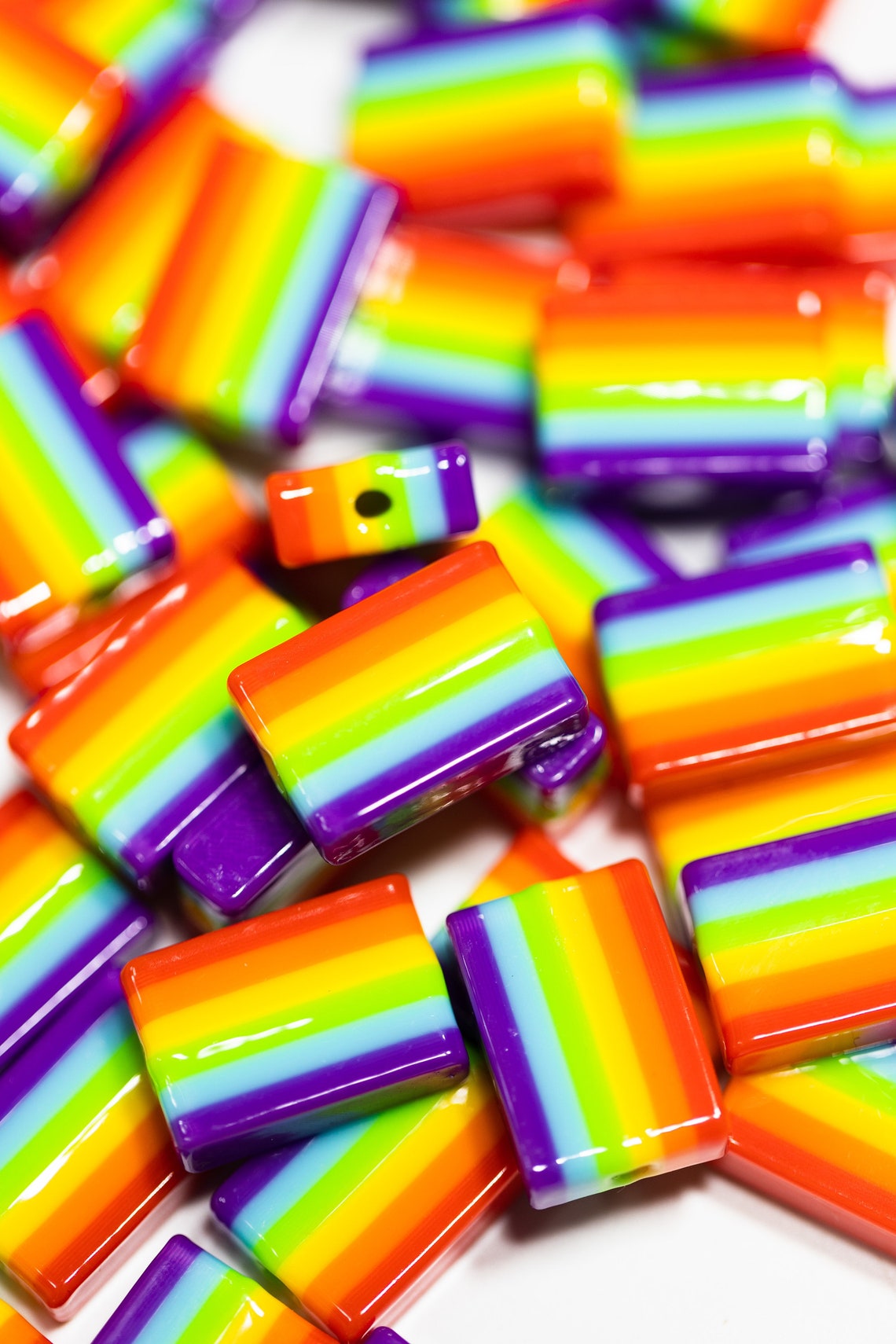 Rainbow Pride Kandi Beads Packs of 10 20 30 or 50 Beads. - Etsy