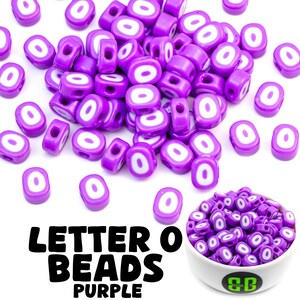 Letter O Beads | 3D Printed Colorful Alphabet Beads | Individual Vowel ...