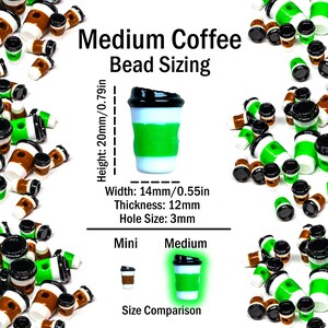 Coffee Cup Kandi Beads | Packs of 4, 12, 24, or 36 Beads. Music ...