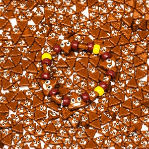 Mini Poop Emoji Kandi Beads | Packs of 5, 10, 20, or 30 Beads. Music ...