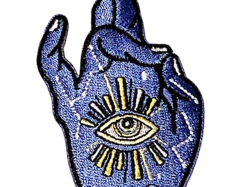 All Seeing Eye Candle Fingers Hand Sign Iron on Patch - Etsy