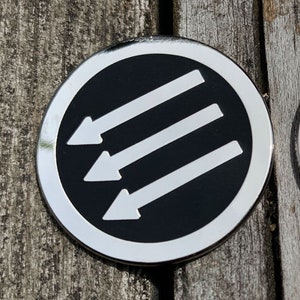 Iron Front Anti Fascist Circle Enamel Pin Antifascist Three 3 Arrows ...