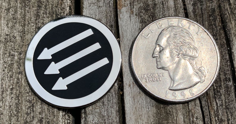 Iron Front Anti Fascist Circle Enamel Pin Antifascist Three 3 - Etsy