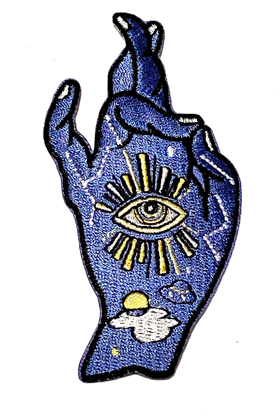 All Seeing Eye Embroidered Patch: Good Luck Mojo Iron on Applique - Etsy