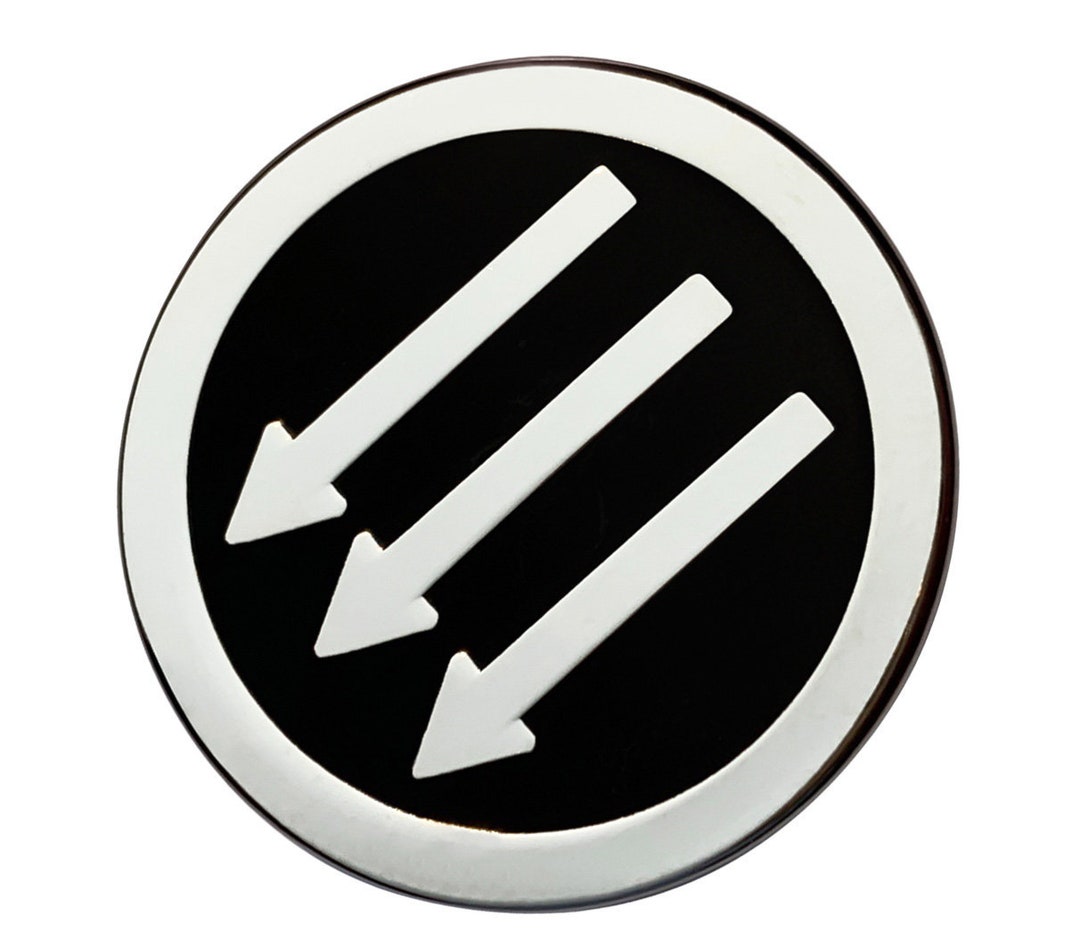 Iron Front Anti Fascist Circle Enamel Pin Antifascist Three 3 Arrows ...