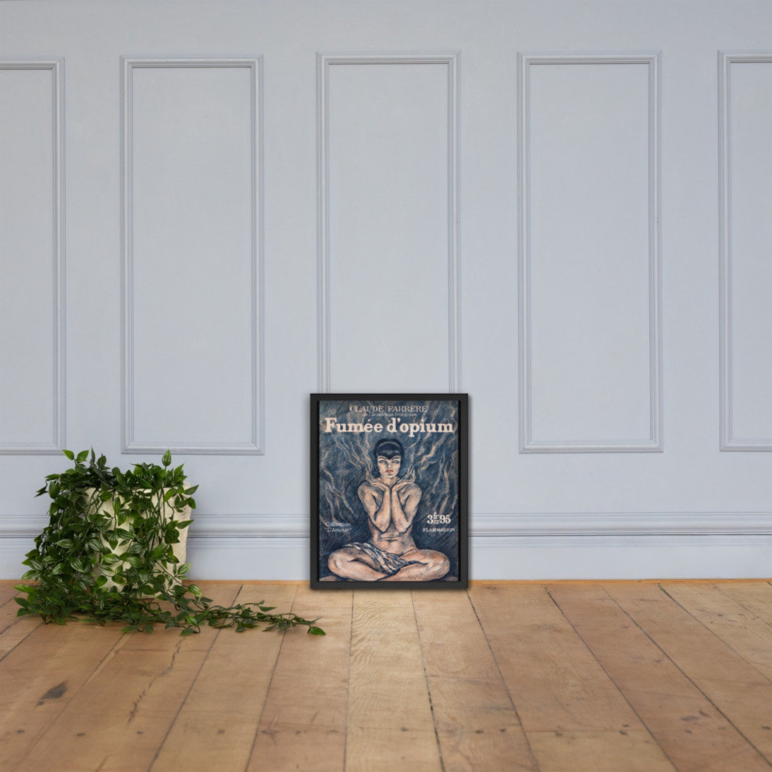 Framed Poster Fumee d'Opium issued as Black Opium in | Etsy